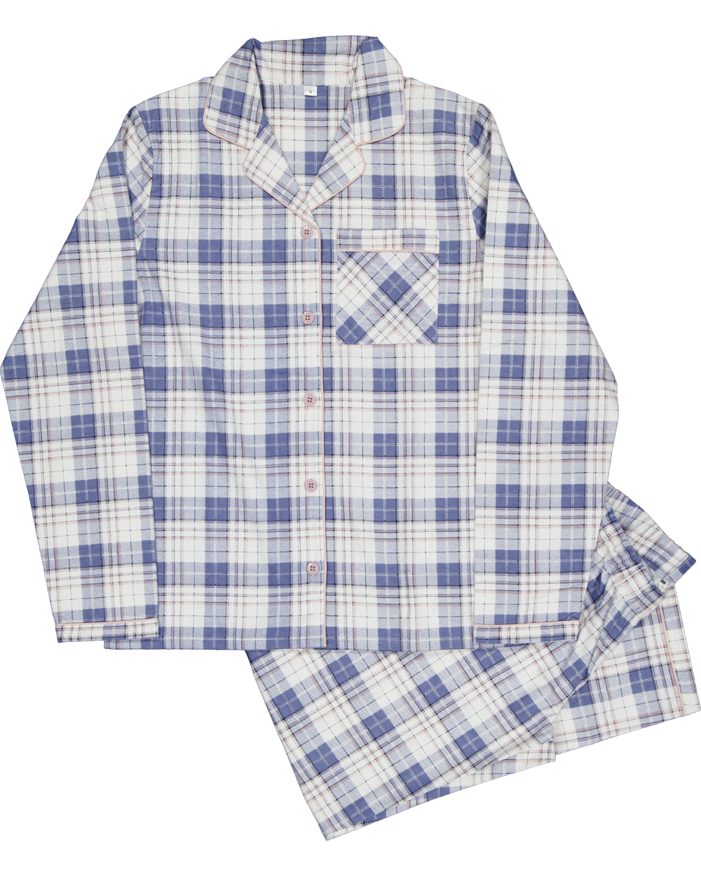 Flanel Dames pyjama Lange mouwen Gebroken wit kopen? Goed en goedkoop ...