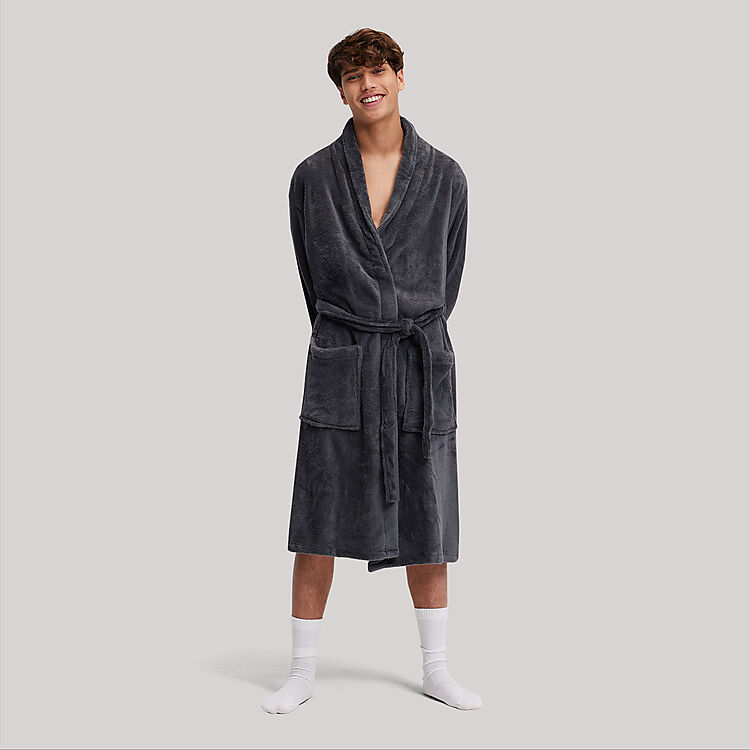Heren badjas Antraciet kopen? Goed en goedkoop | Zeeman | Zeeman