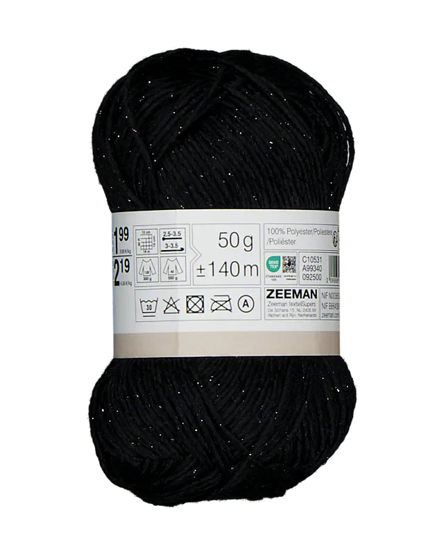 Amy shine Haakgaren Zwart kopen? Goed en goedkoop | Zeeman | Zeeman